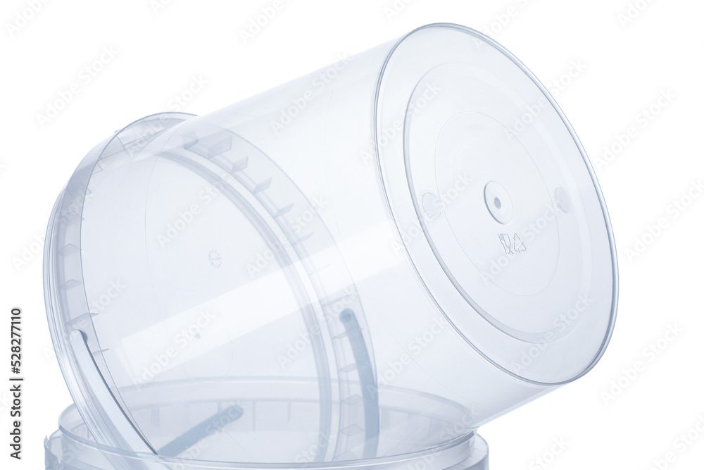 Transparent plastic bucket with transparent lid - 2200 ml, plastic ...