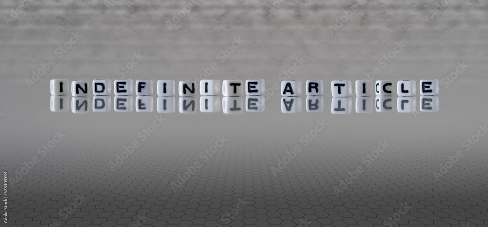 indefinite article word or concept represented by black and white ...