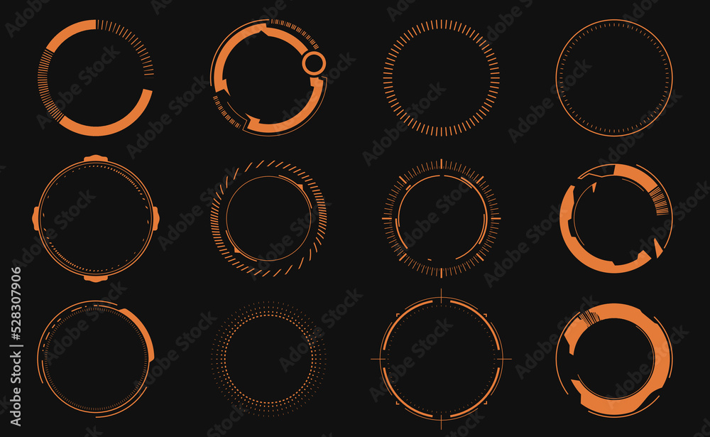 HUD vector interface elements. Sci-fi futuristic hud dashboard display ...