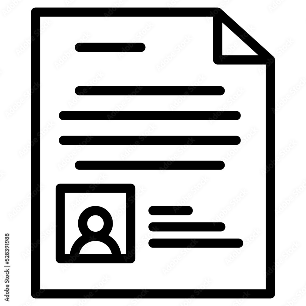 biodata icon Stock Vector | Adobe Stock