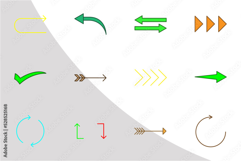 Arrow Icons Color, Arrows Svg, Arrow Bundle, Icon Bundle, Arrow Icon ...