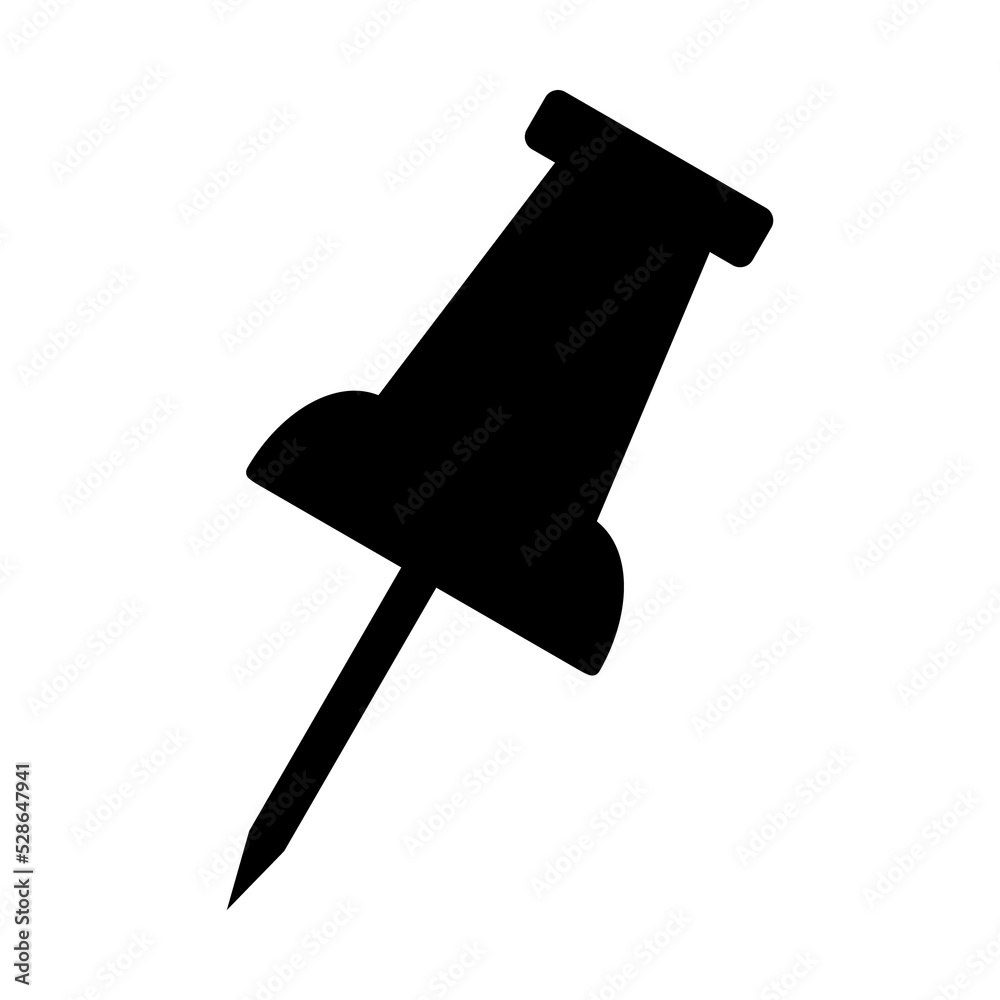 Push pin or thumbtack icon symbol sign with transparent background PNG ...