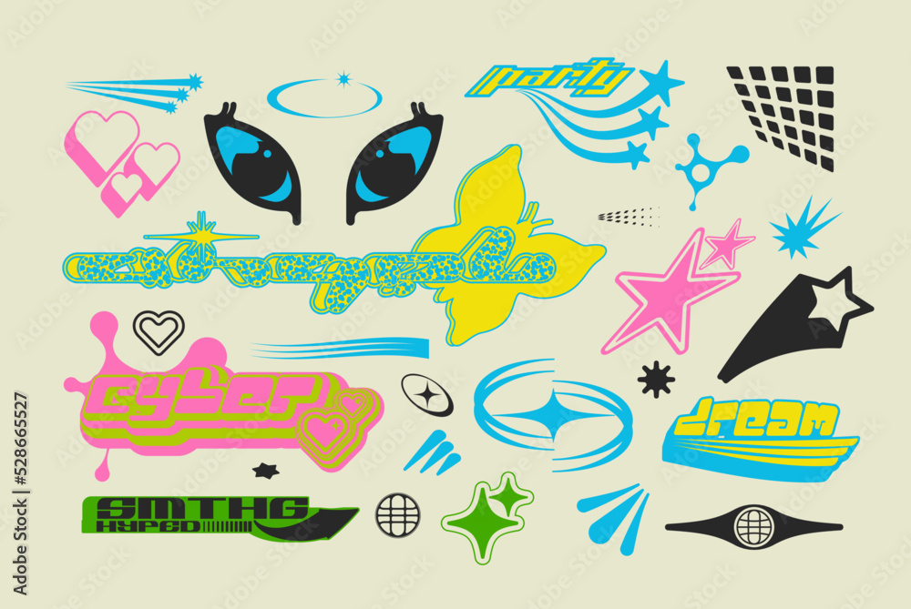 Vector Graphic Assets Set. Bold modern Shapes. Stock Vector | Adobe Stock