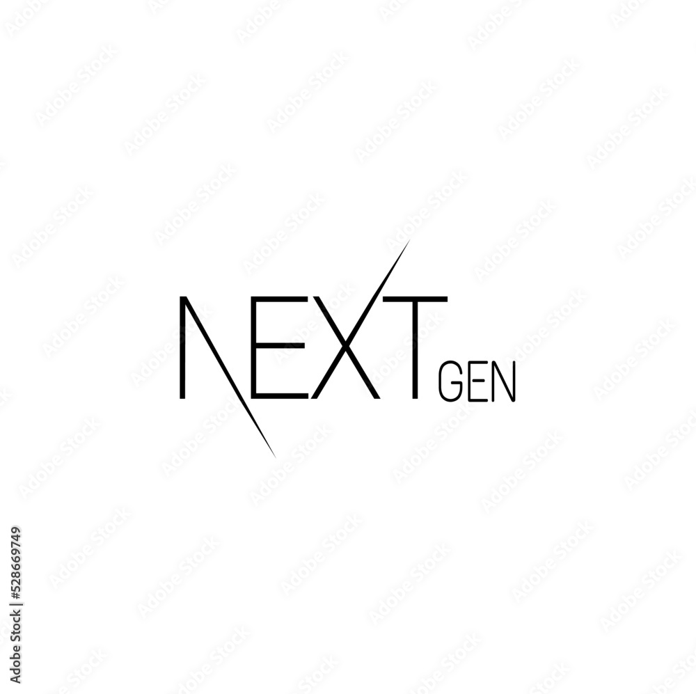 Next generation business technology icon logo, abstract minimalism ...