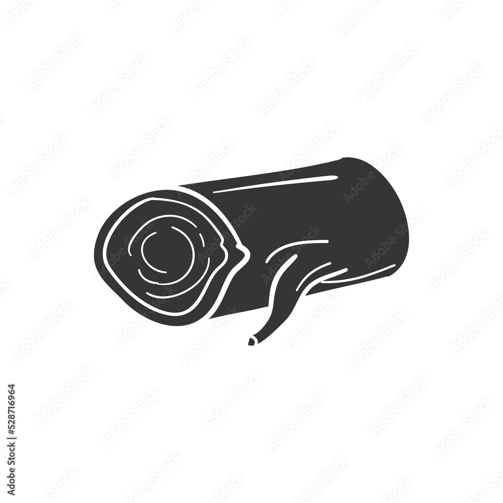 Trunk Wood Icon Silhouette Illustration. Cut Vector Graphic Pictogram ...