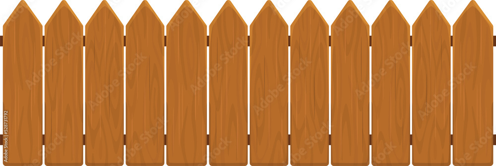 Cartoon fence, wooden palisade vector fencing Stock Illustration ...