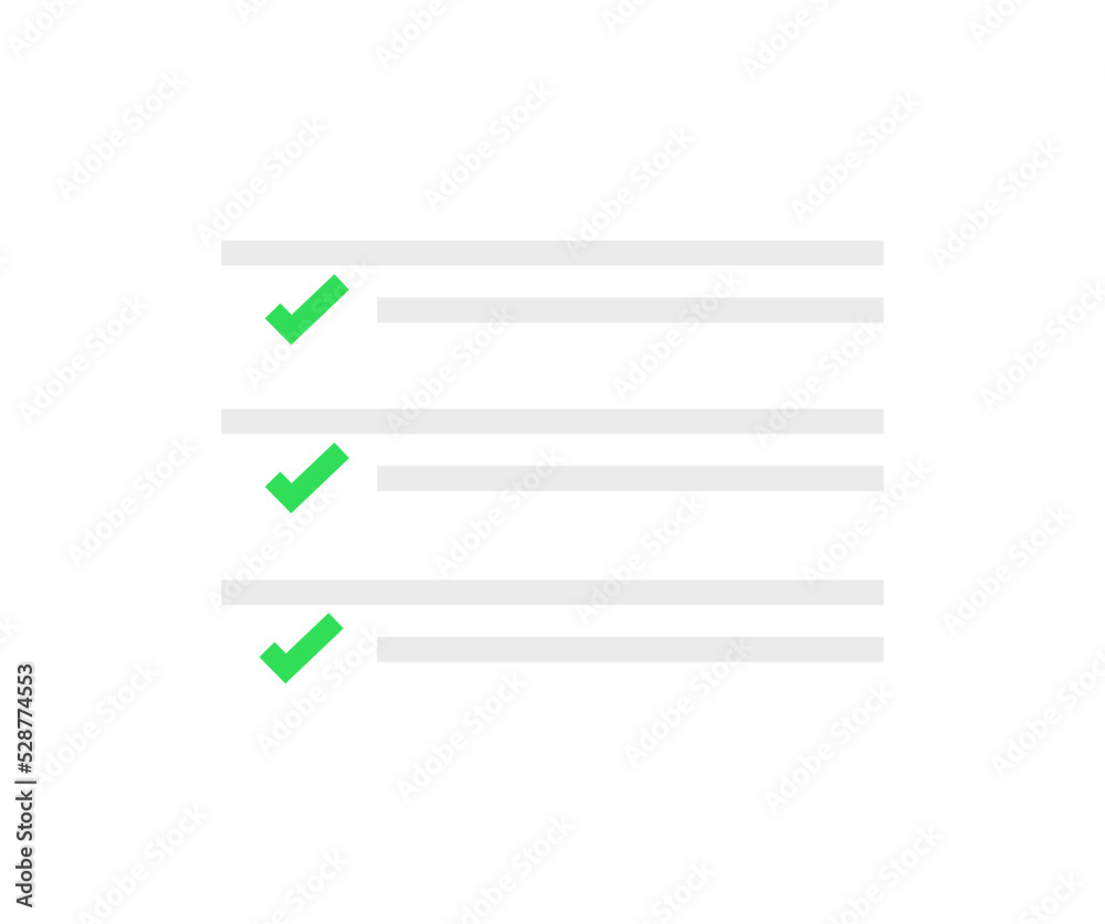 Check list, checklist form logo design. Checkboxes ui design for survey ...