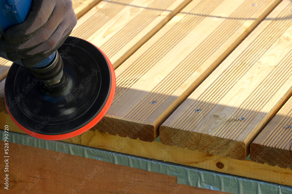 processing the board with an emery nozzle, smoothing and cleaning the ...
