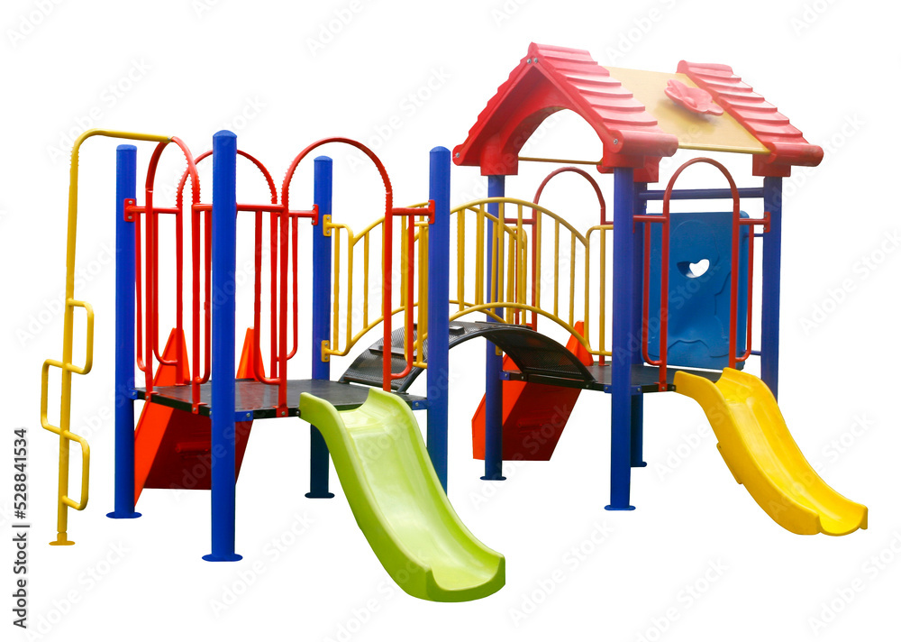 Colorful playground for children on transparent background png file ...