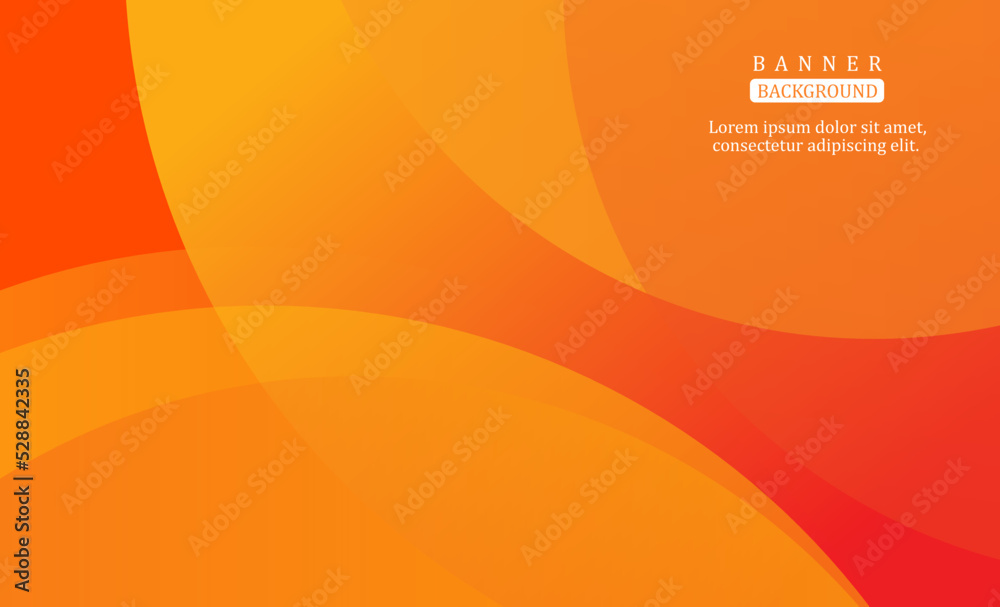 banner background with curve orange color Stock Vector | Adobe Stock