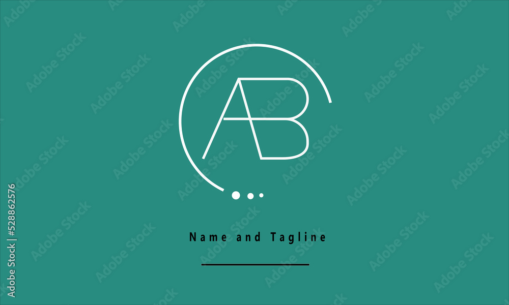 alphabet letter icon logo AB Stock Vector | Adobe Stock