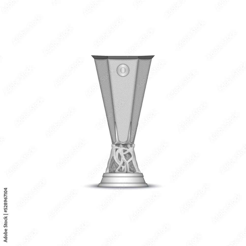 Europa League cup isolated on white background, European clubs football ...