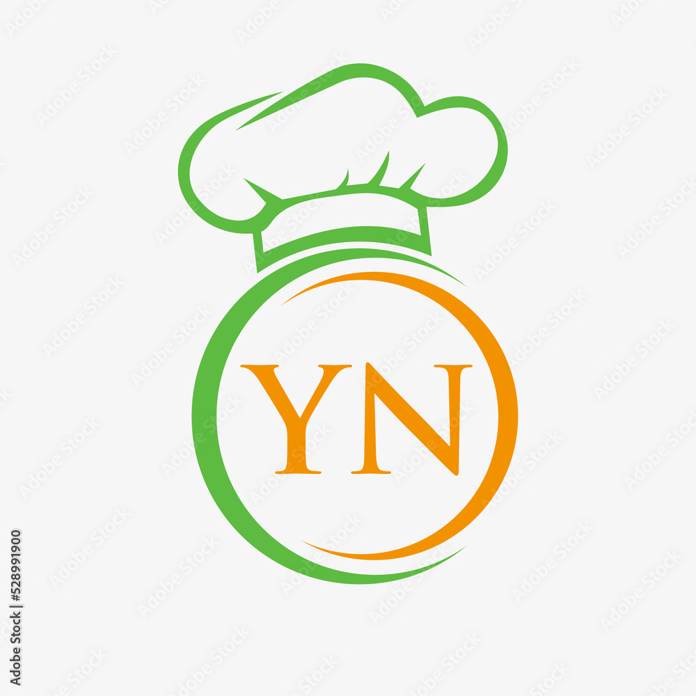 Initial Letter YN Restaurant Logo Template. Restaurant Logo Concept ...