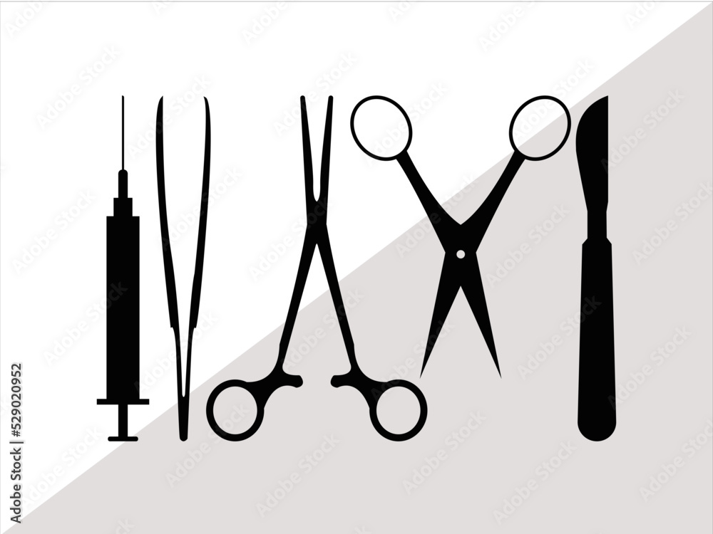 Medical tool clipart, Syringe svg , Commercial use Doctor Tools ...