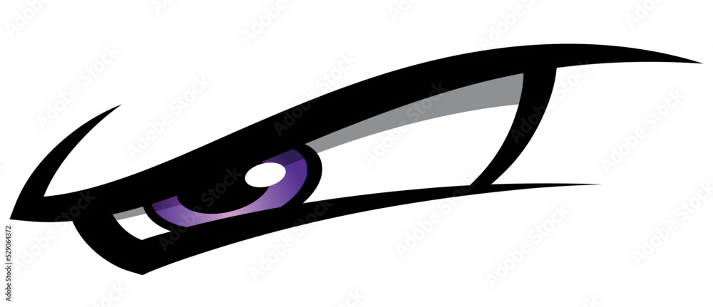Cartoon eye angry evil looking emotion vector graphic car decal and ...