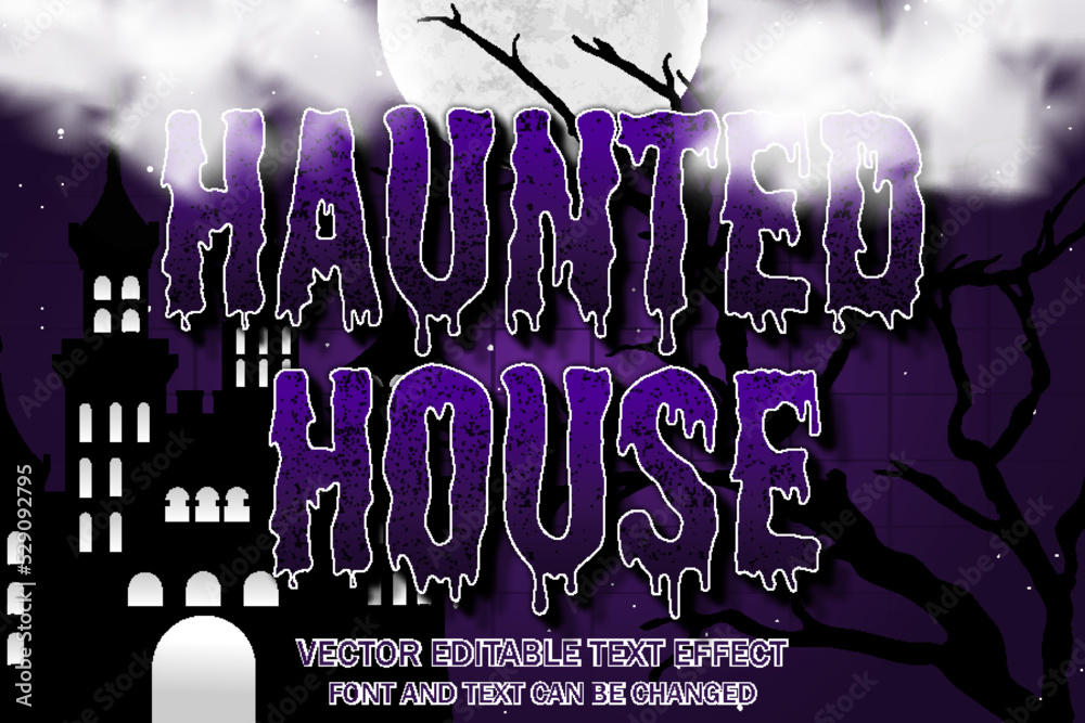 Haunted House Text Png