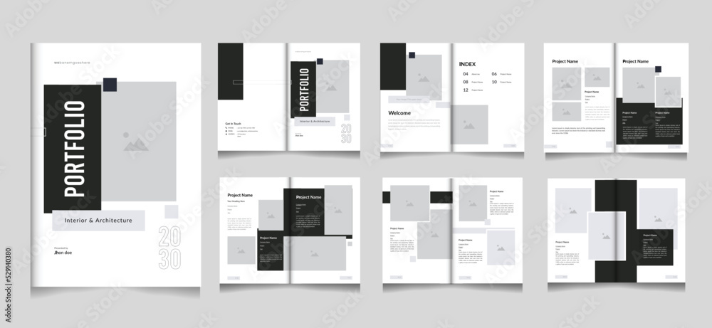 Modern Portfolio Templates, Architecture Interior Portfolio Design ...