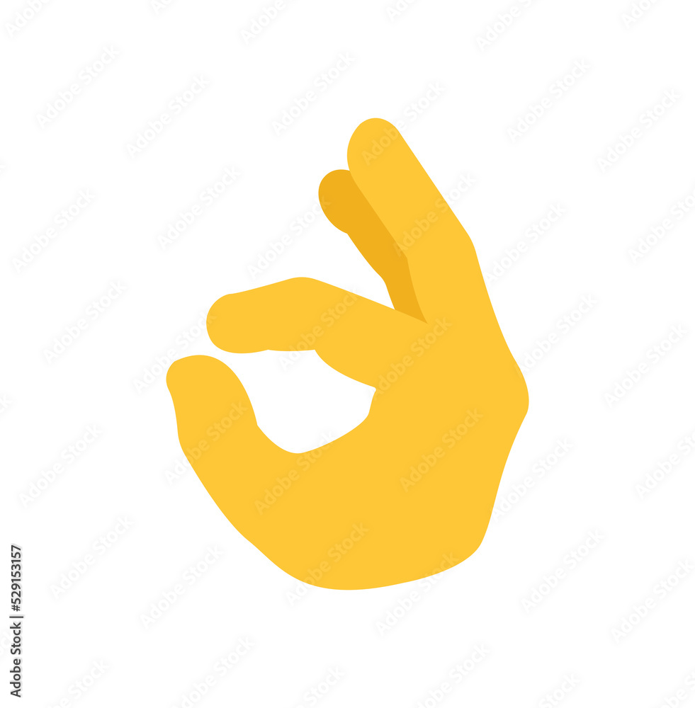 Okay hand emoji vector gesture symbol Stock Vector | Adobe Stock