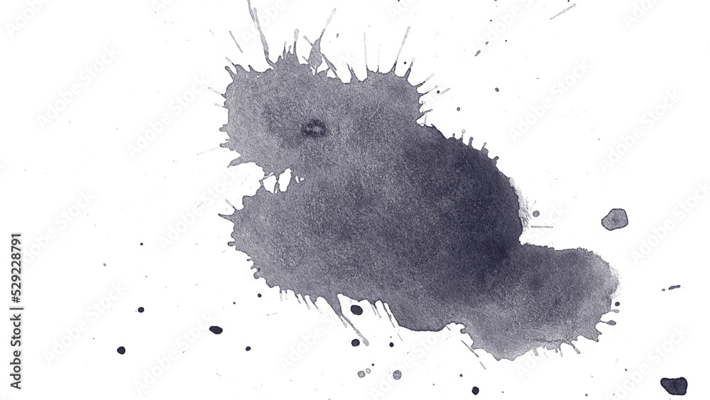 watercolor paint brush stroke. ink splash transition. Abstract inkblot ...