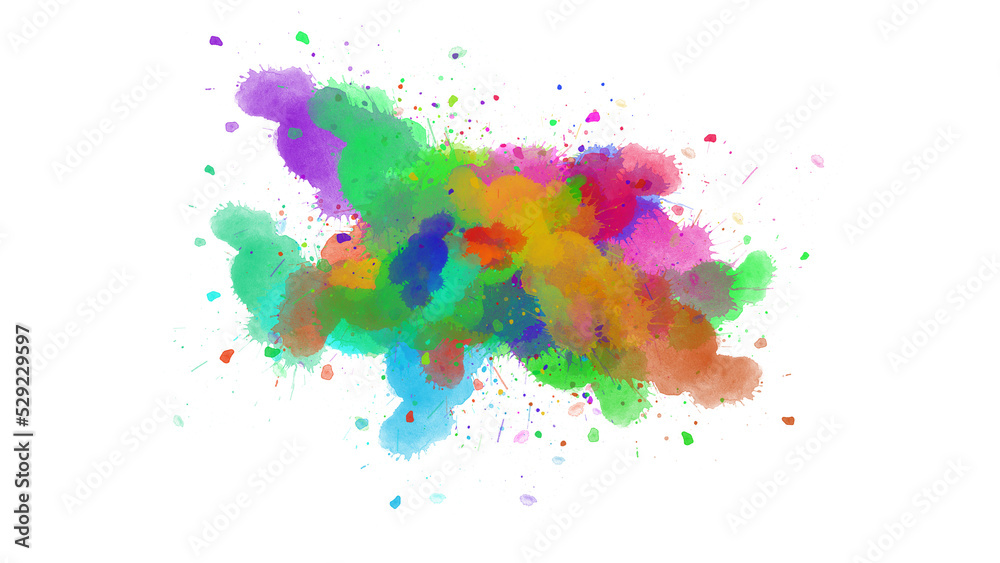 watercolor paint brush stroke. ink splash transition. Abstract inkblot ...