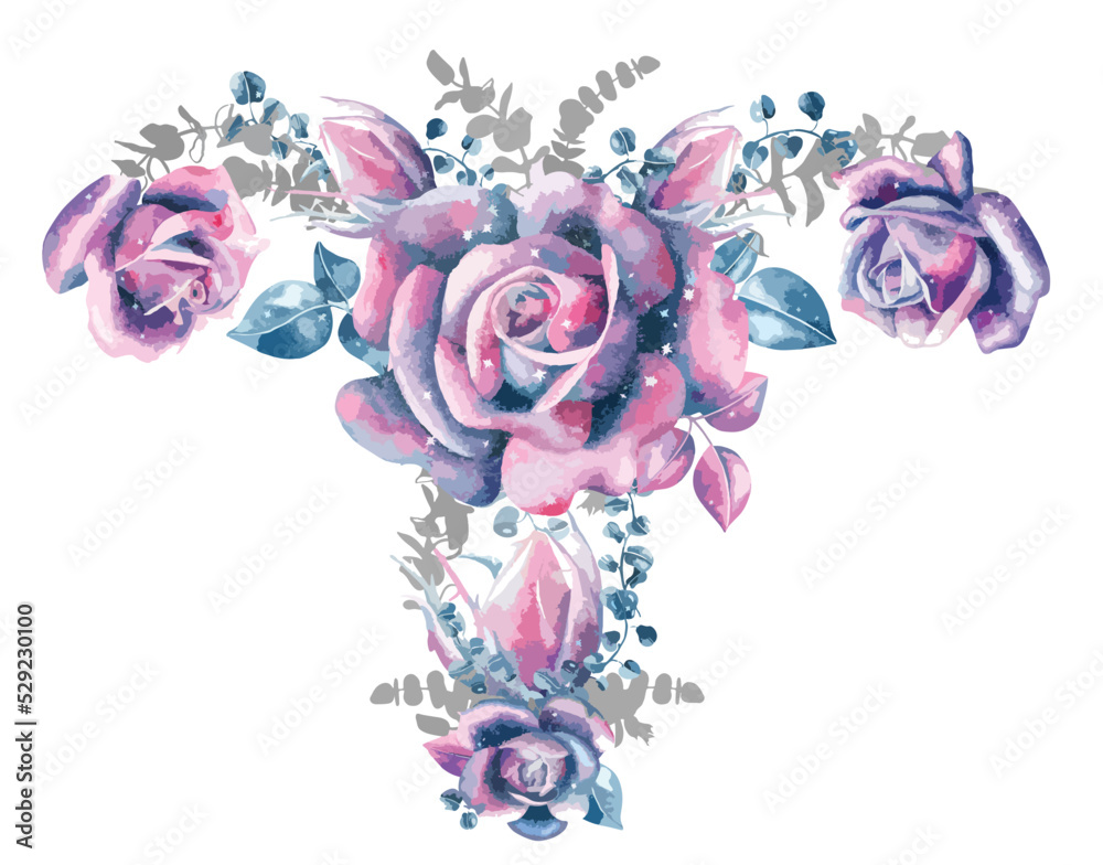 Beautiful abstract female reproductive system. Abstract vagina, Uterus ...