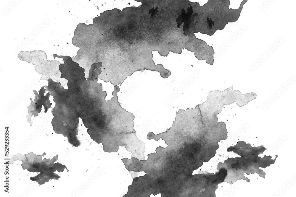 watercolor paint brush stroke. ink splash transition. Abstract inkblot ...