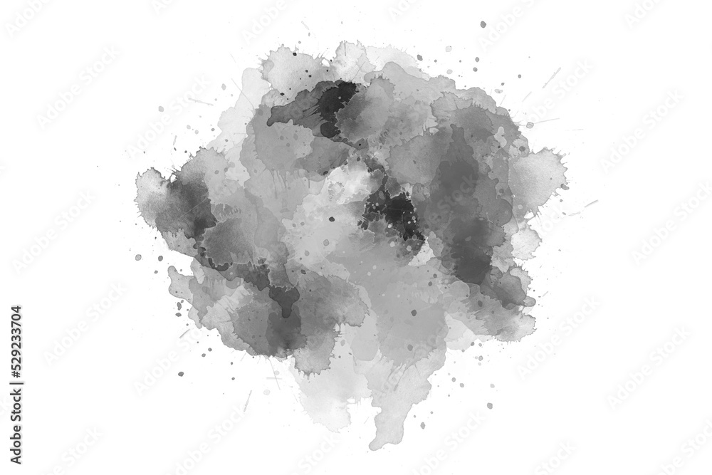 watercolor paint brush stroke. ink splash transition. Abstract inkblot ...