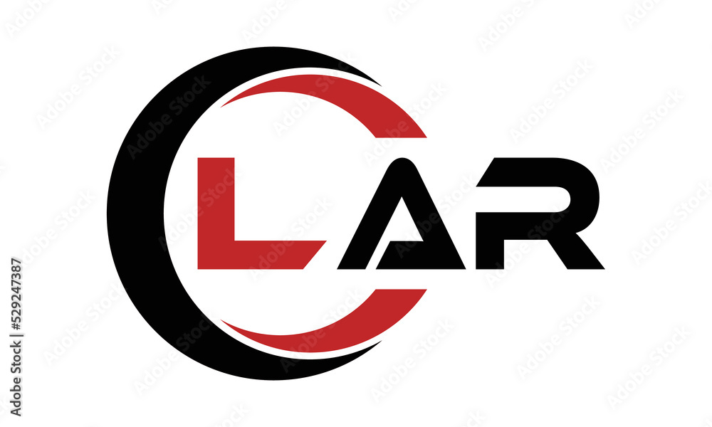 LAR three letter swoosh logo design vector template | monogram logo ...
