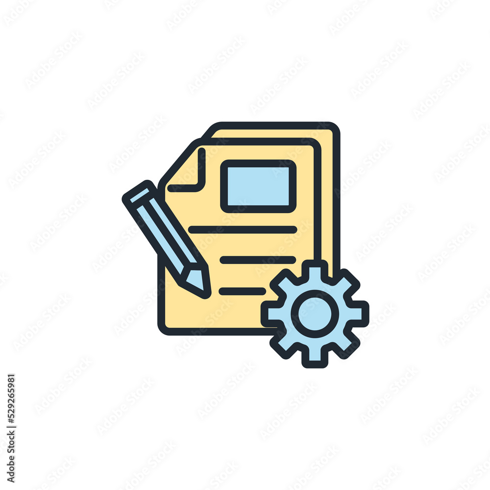 contract management icons symbol vector elements for infographic web ...