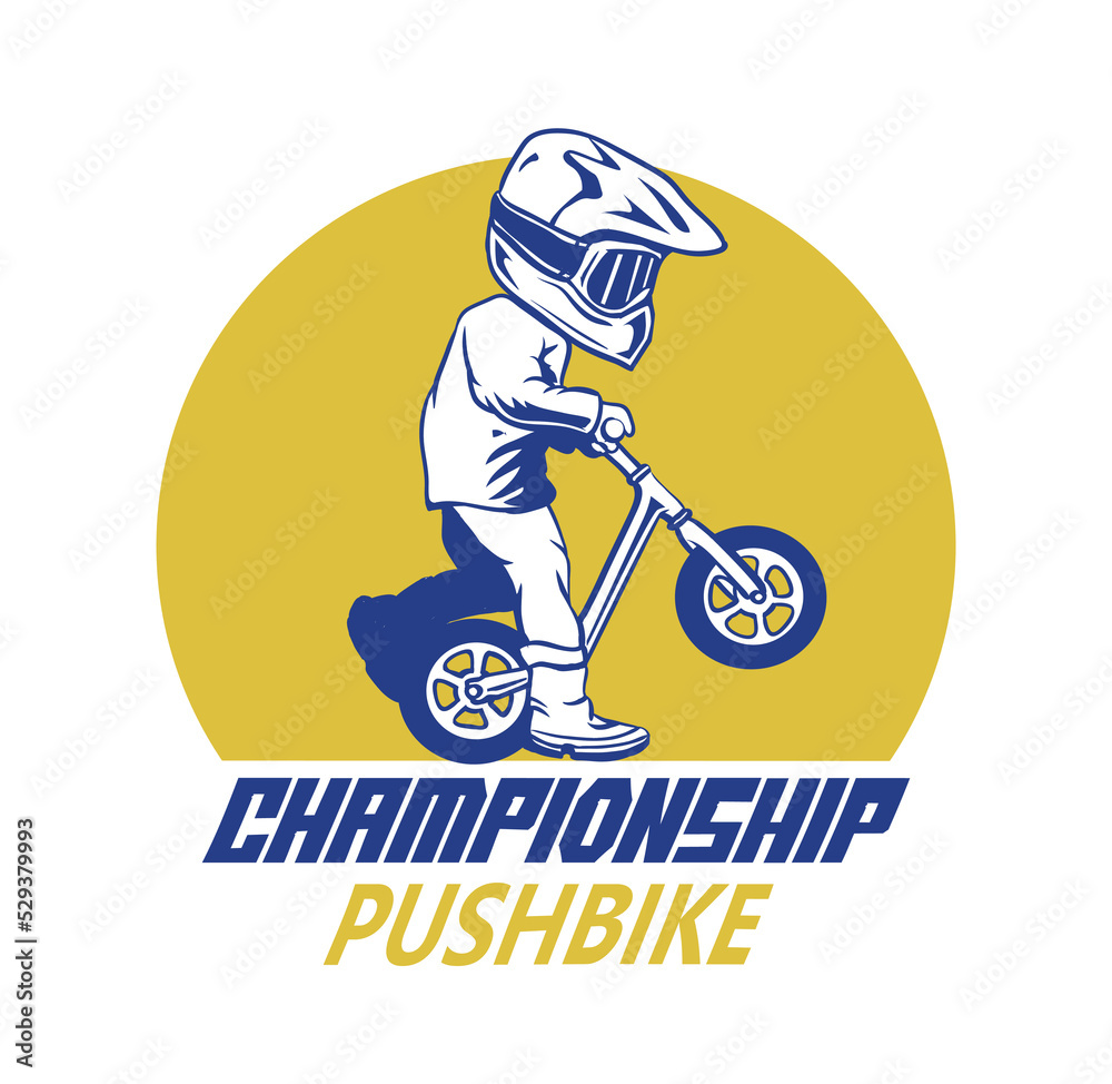 push bike vector logo design Stock Vector | Adobe Stock