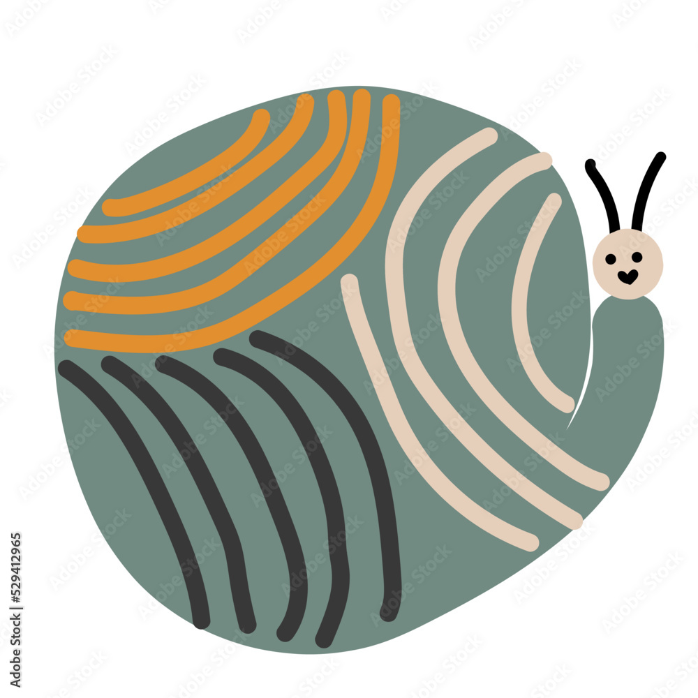 snail hand drawing vector illustration Stock Vector | Adobe Stock