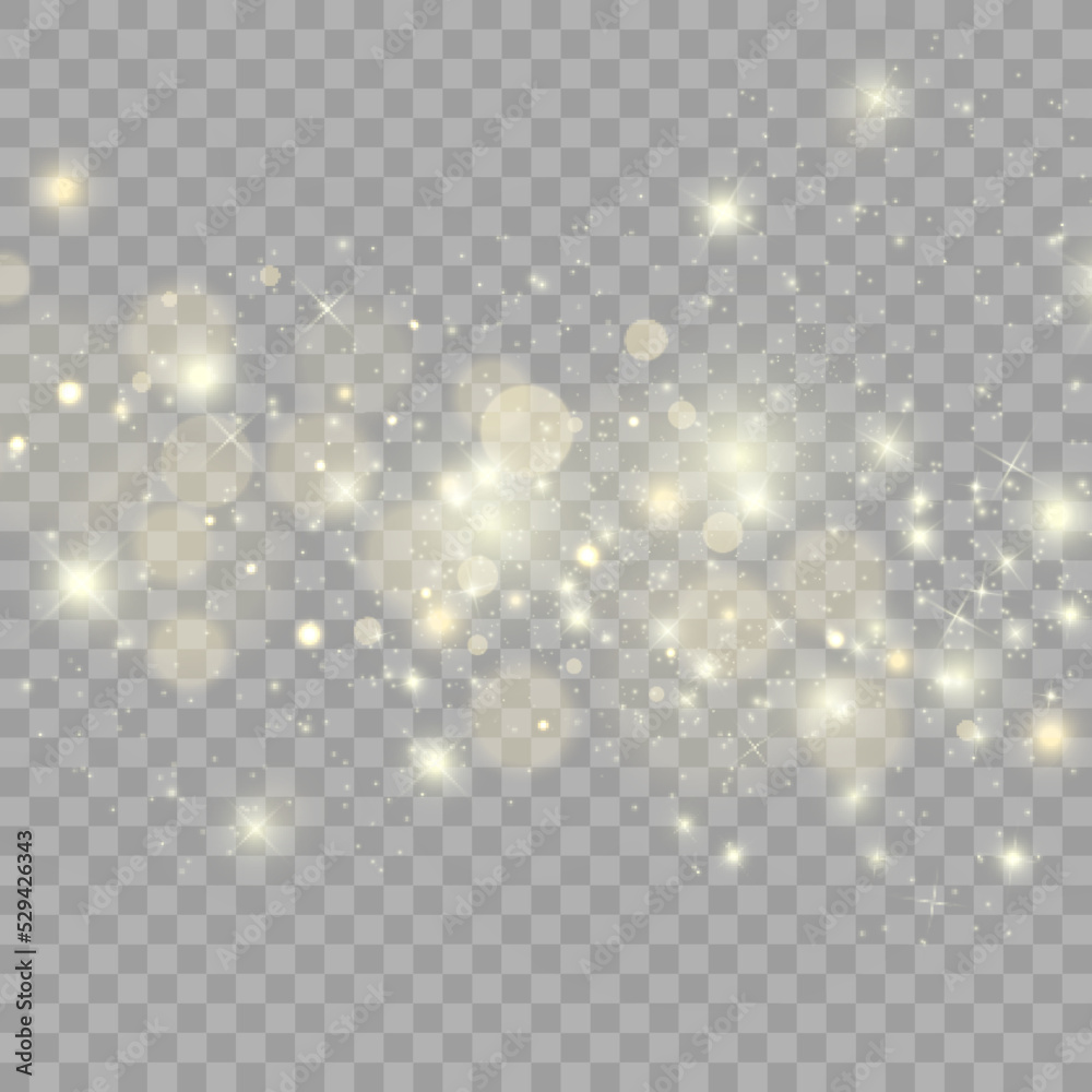 Vektor White sparks and golden stars glitter special light effect ...