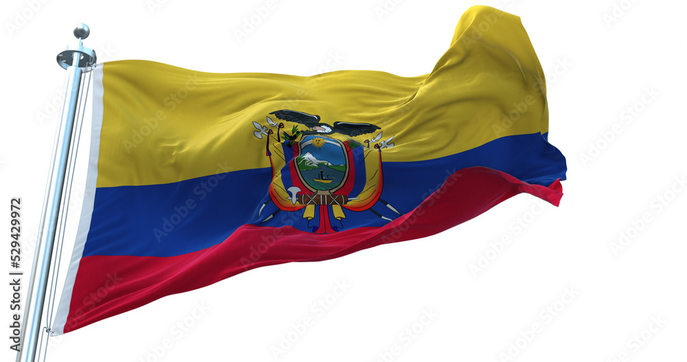 Ecuador flag on transparent background 4k Stock Illustration | Adobe Stock