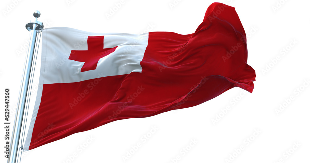 Tonga flag on transparent background 4k Stock Illustration | Adobe Stock