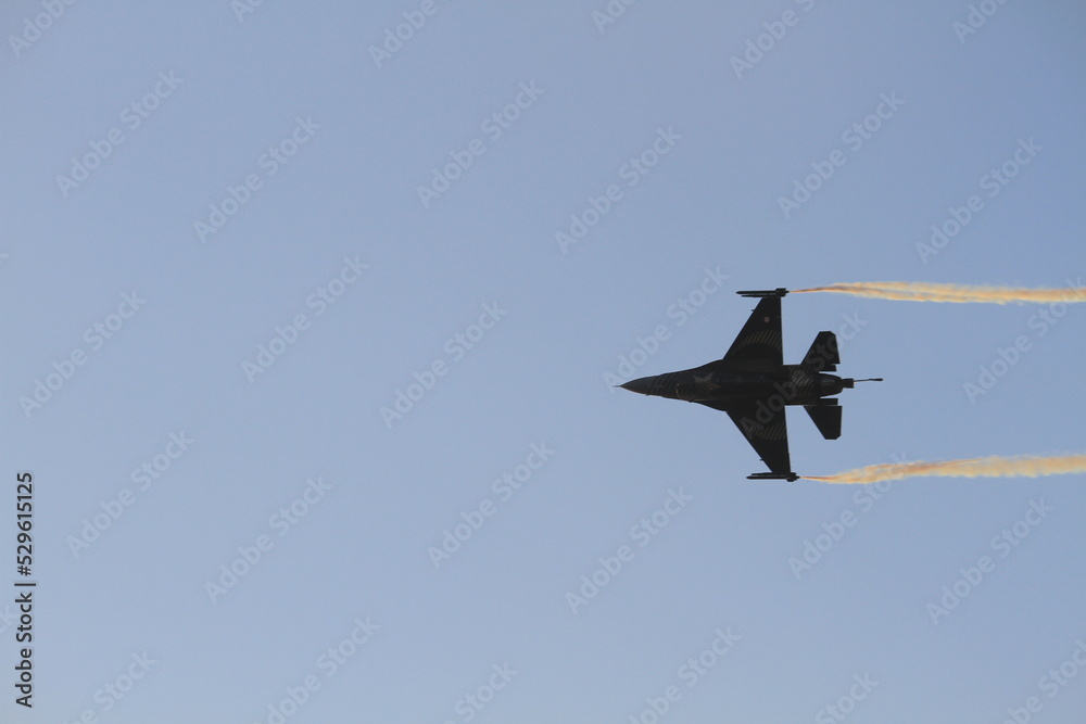 f 16 fighter jet in Turkish Air Force aerobatic demonstration team ...