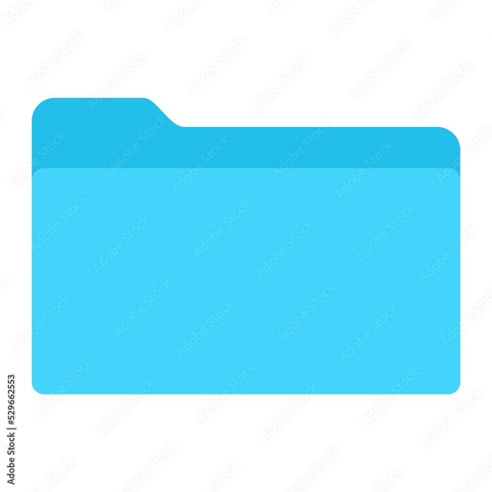 Vector de Stock Blue folder Icon in trendy flat style white background ...