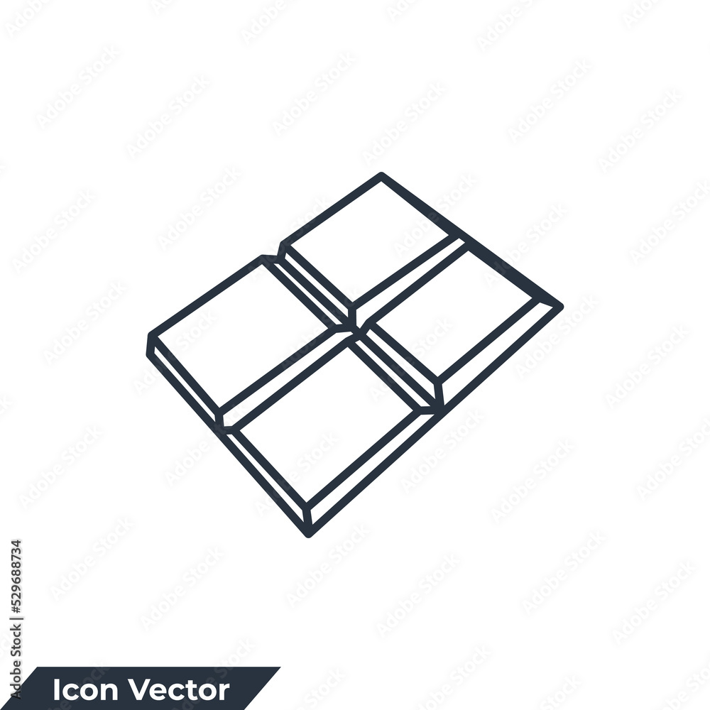 chocolate bar icon logo vector illustration. chocolate bar symbol ...