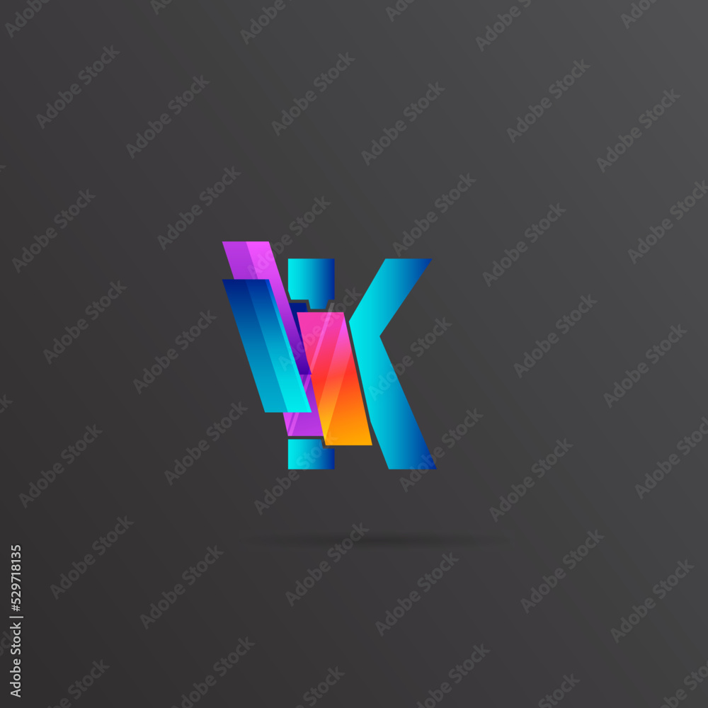Logo Letter Icon Design Template Elements in Vector, letter logo K ...