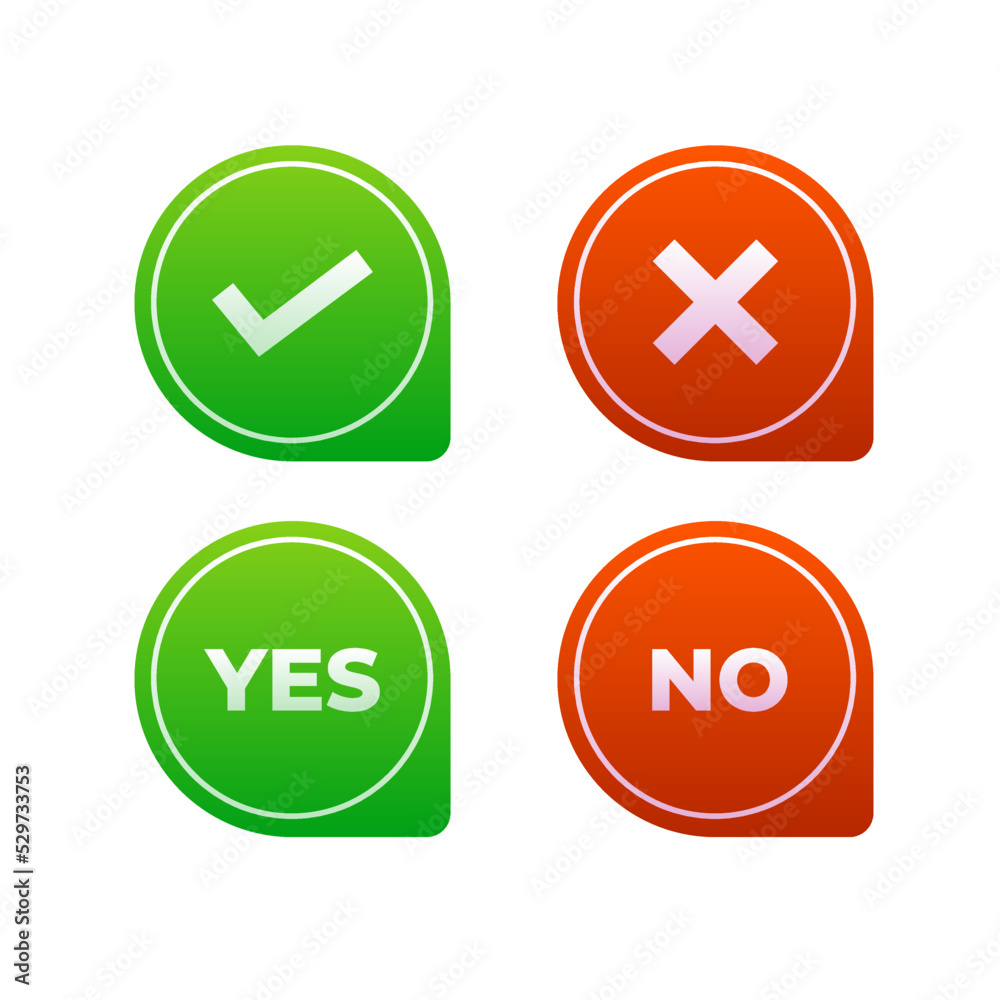 Vector check and wrong icons collection, set of checkmark, checklist, checkbox, yes and no ...