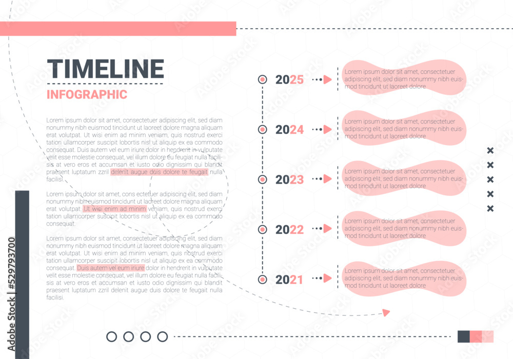 Timeline infographic 2021-2025 years periods. - Vector infographic ...