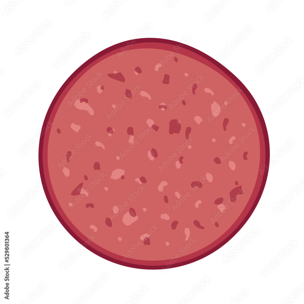 pepperoni slice flat vector illustration clipart isolated on white ...