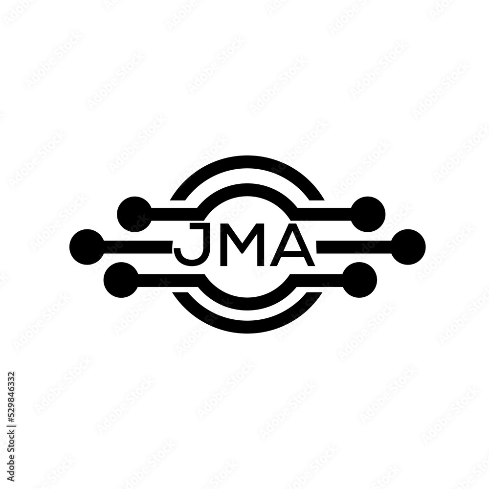 JMA letter logo. JMA best white background vector image. JMA Monogram ...