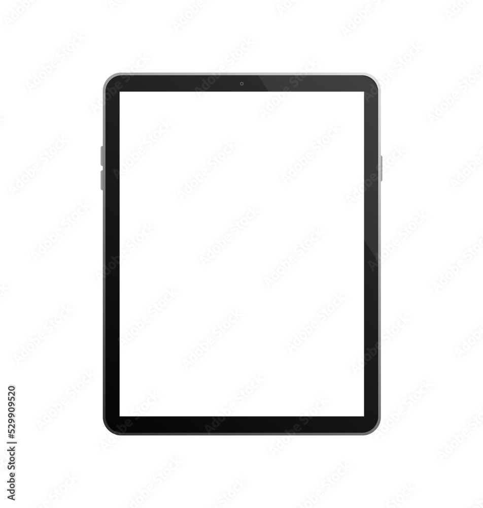 Modern button with black empty tablet on white background for mobile ...