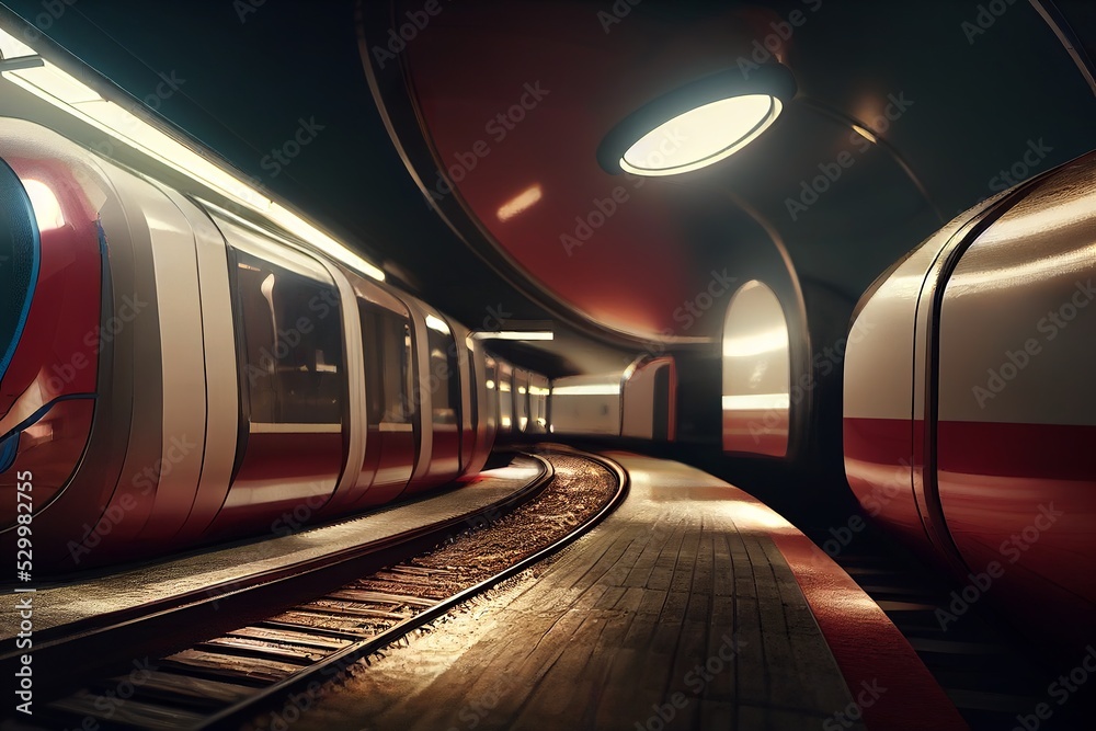 High-speed supersonic rail station system based on magnetic elevation ...