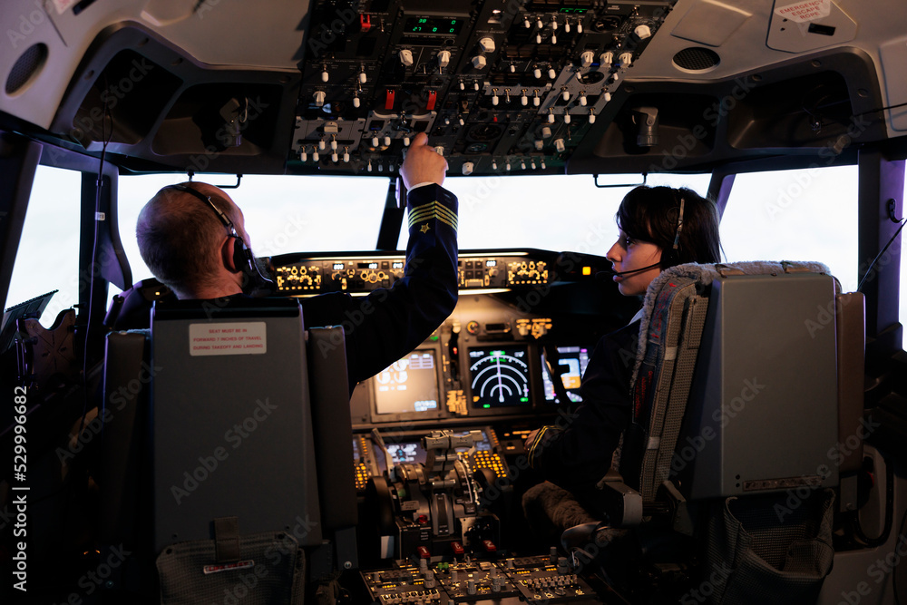 captain and copilot using dashboard command to tak | WallsHeaven | DC ...