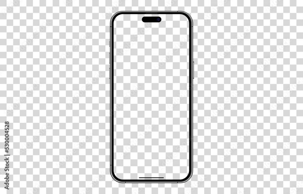 Mockup Iphone 15 pro max Vector Mock up isolate screen iPhone X Transparent and Clipping Path ...