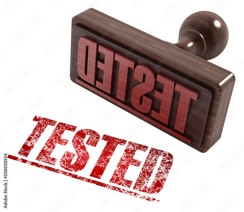 Tested stamp on transparent background. Stock Illustration | Adobe Stock