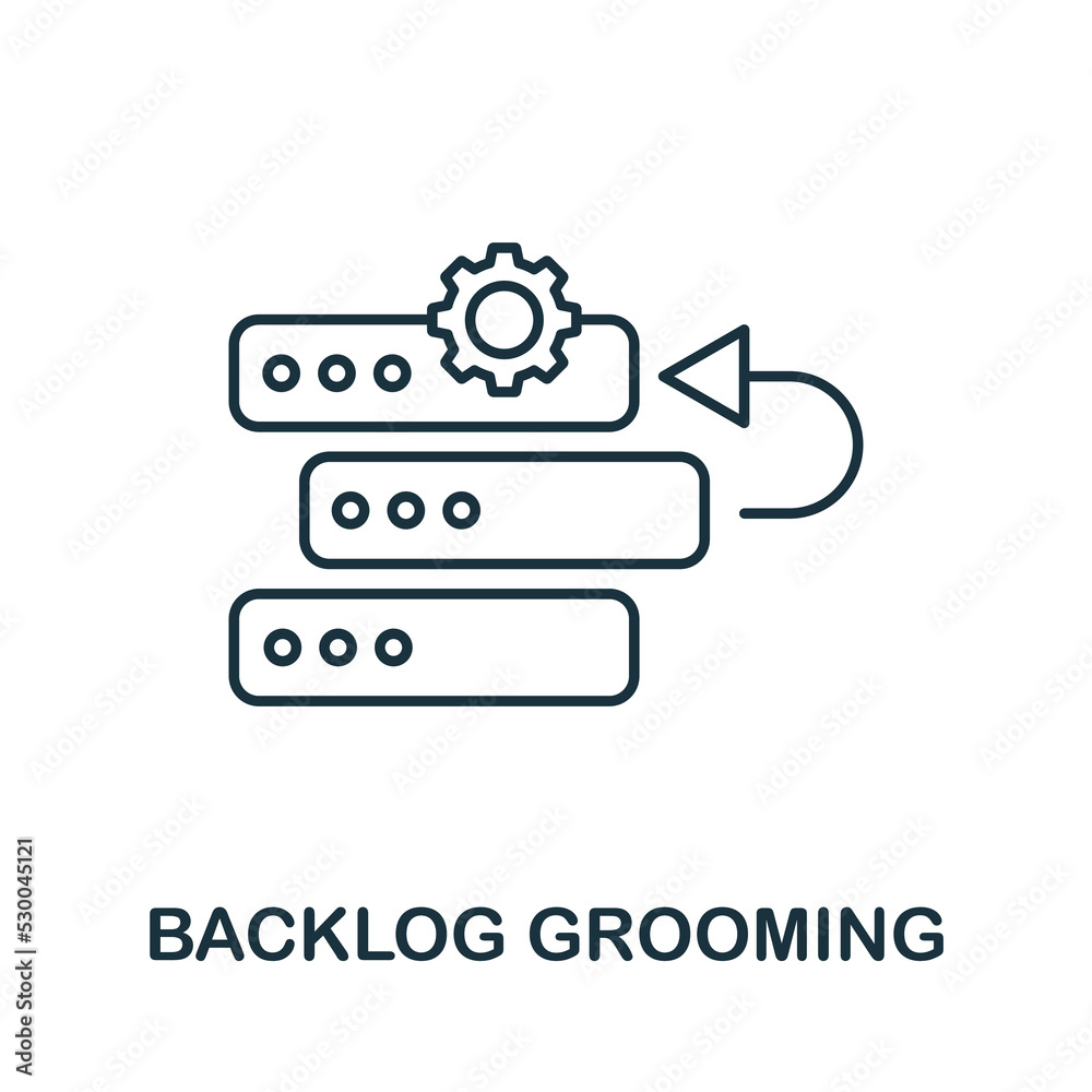 Backlog Grooming icon. Simple element from agile method collection ... Backlog Grooming icon. Simple element from agile method collection ...