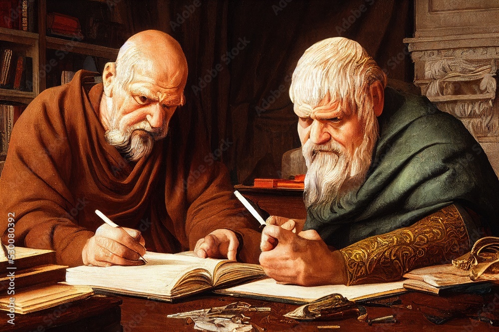 Lucius Annaeus Seneca the Younger, Roman philosoper, working in his ...