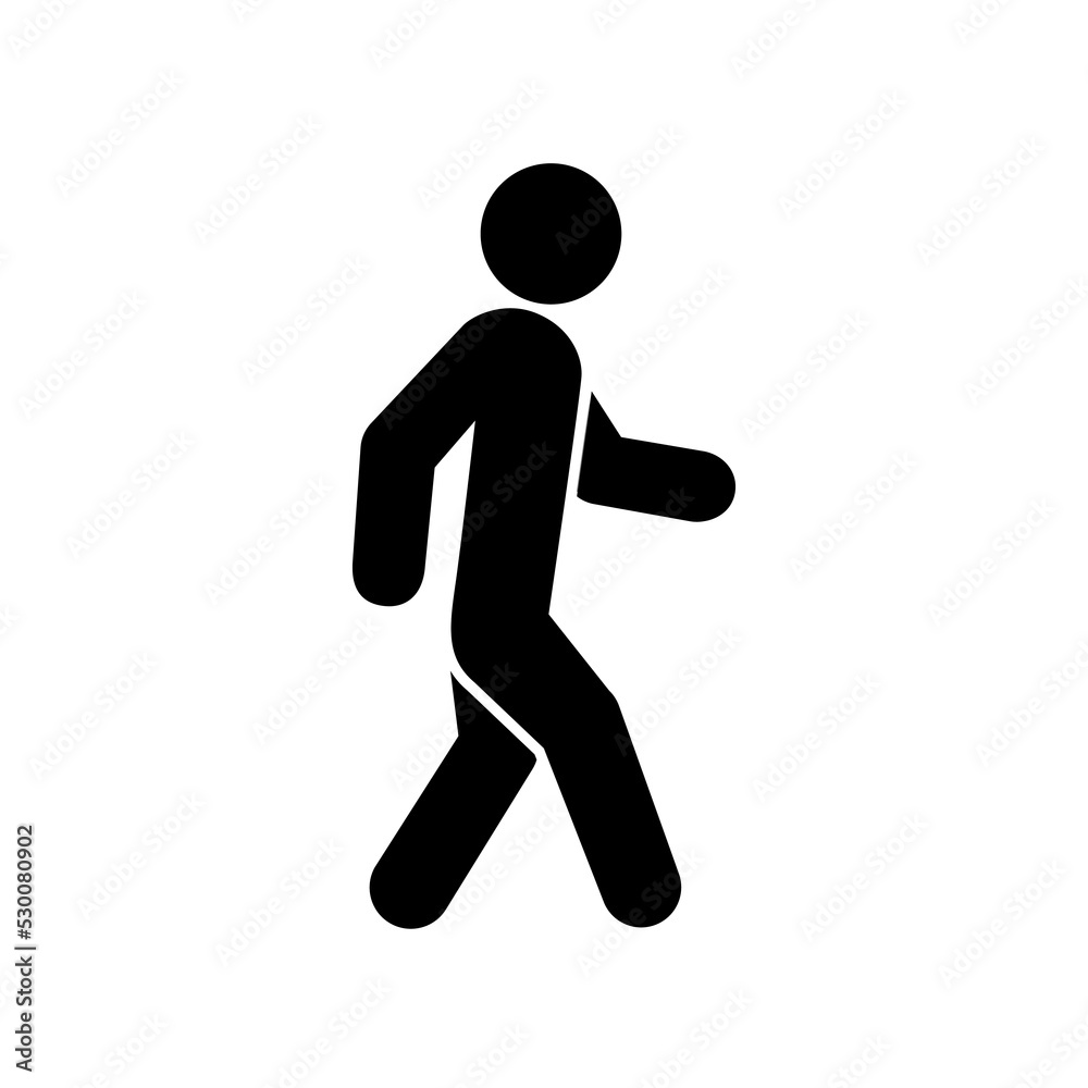 Walk icon.Walking slowly icon in trendy flat style. Man Walking ...